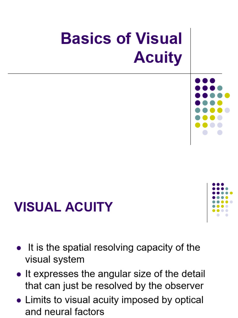 Understanding Visual Acuity Basics | PDF | Visual Acuity ...