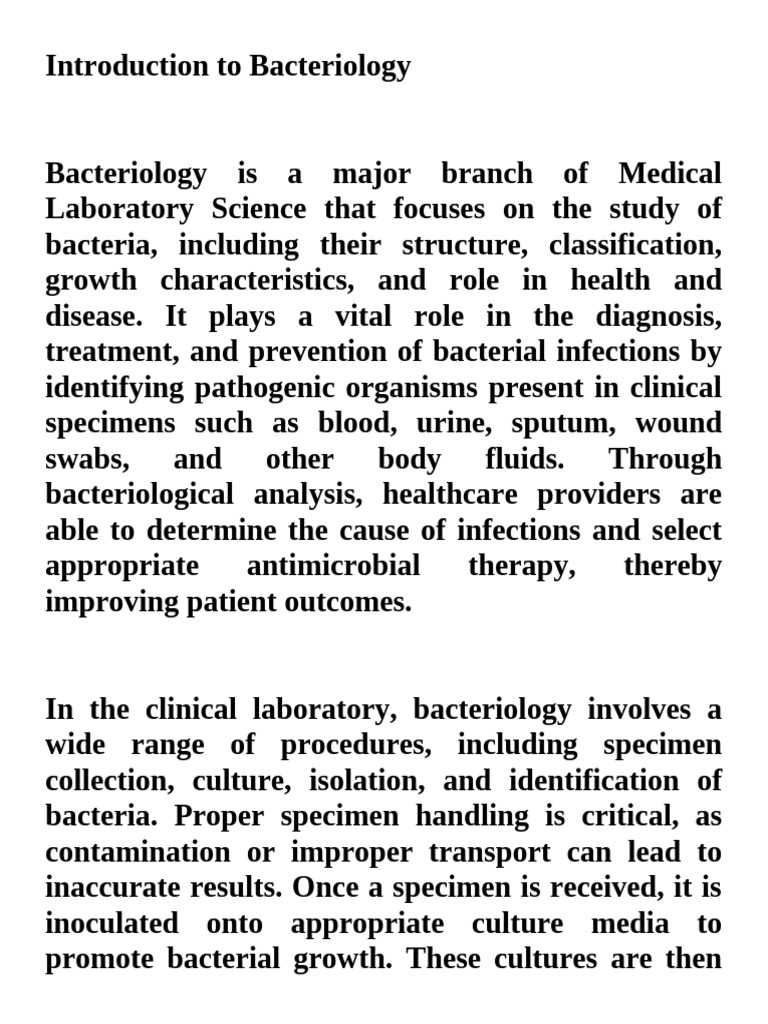 MTAP - Bacteriology | PDF | Bacteria | Infection
