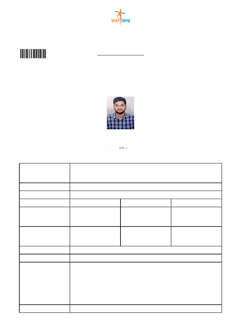 ISRO Scientist/Engineer Application Form | PDF | Educational Stages ...