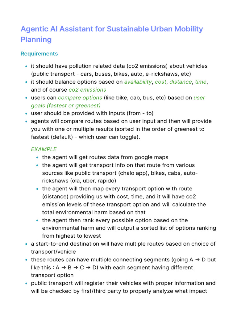 AI Assistant for Urban Mobility Planning | PDF