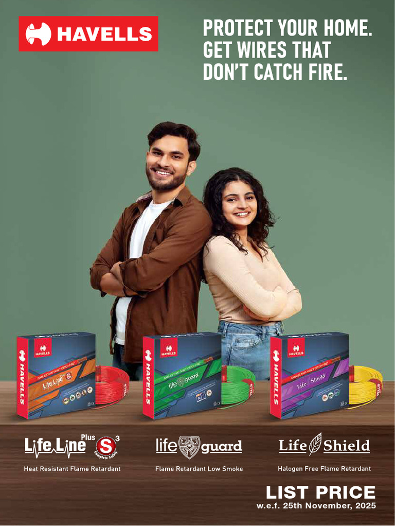 Havells Industrial Cables Price List 2025 | PDF | Electrical Wiring ...
