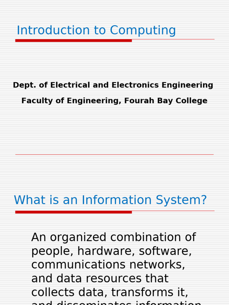 Lecture Notes - Introduction to Computing (1) | PDF | Computer Data ...