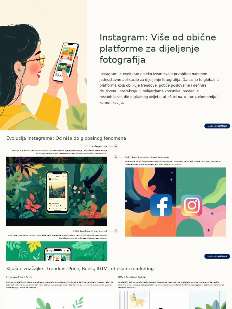 Instagram Vise Od Obicne Platforme Za Dijeljenje Fotografija | PDF