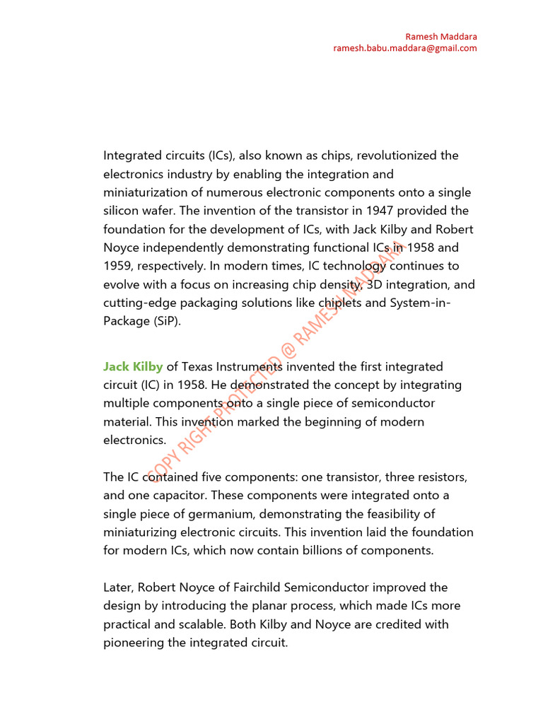 IC History and Current Trends | PDF | Integrated Circuit | Central ...