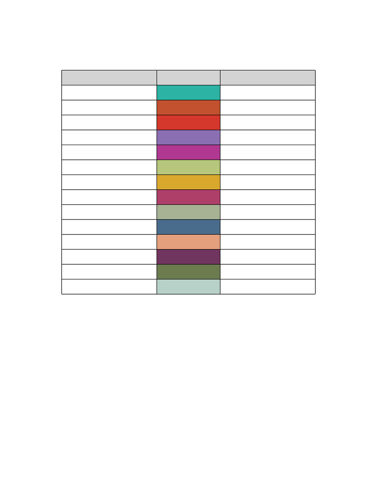 Eastern Jewels Persian Tiles Color Chart | PDF