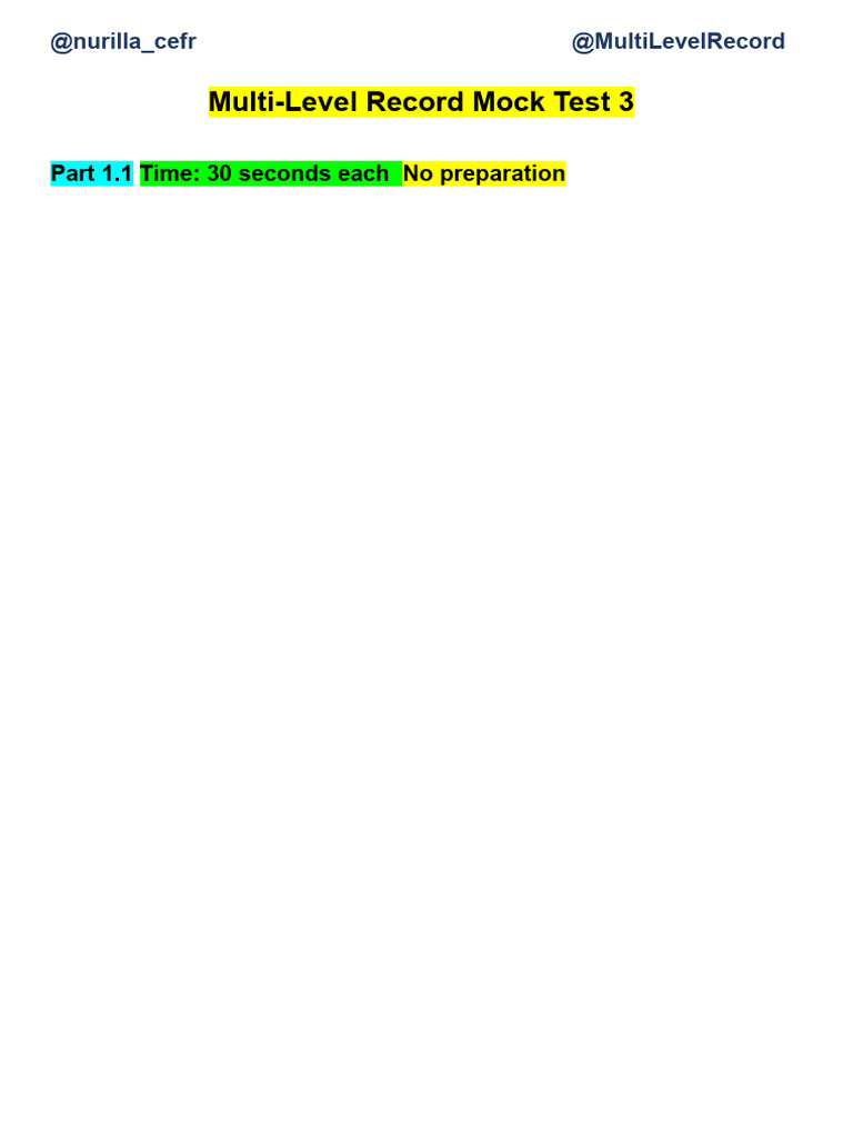 Multi-Level Record Mock Test Insights | PDF | Cryptocurrency | Money