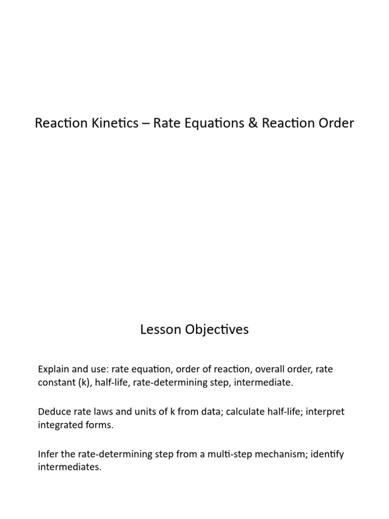 Reaction Kinetics Full Deck[1] | PDF | Reaction Rate | Change