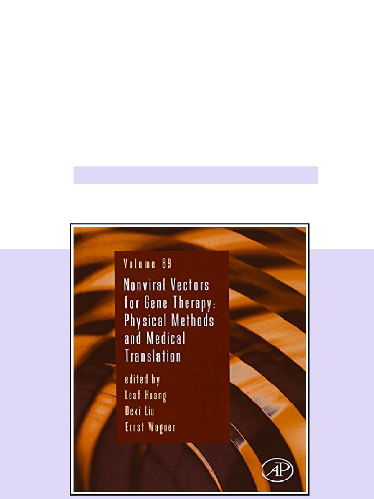 (Ebook) Non-Viral Vectors For Gene Therapy, Volume 89: Physical Methods ...