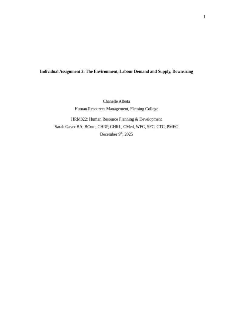 Individual Assignment 1 | PDF