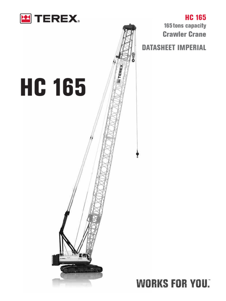 Terex Crawler Cranes Spec Hc165 | PDF | Crane (Machine)