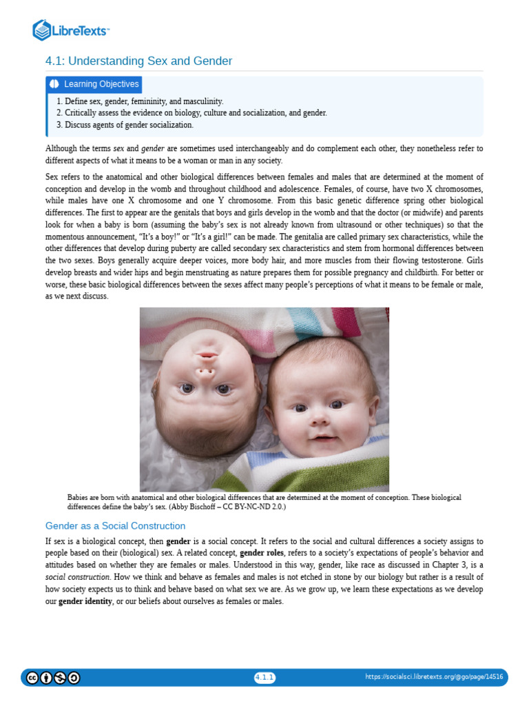 Understanding Sex and Gender Differences | PDF | Gender Studies | Gender