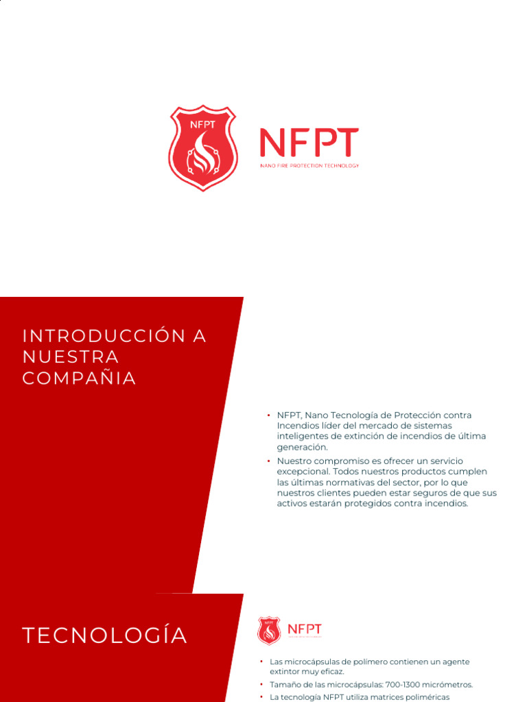 presentacion NFPT | PDF | Oxígeno | Materiales
