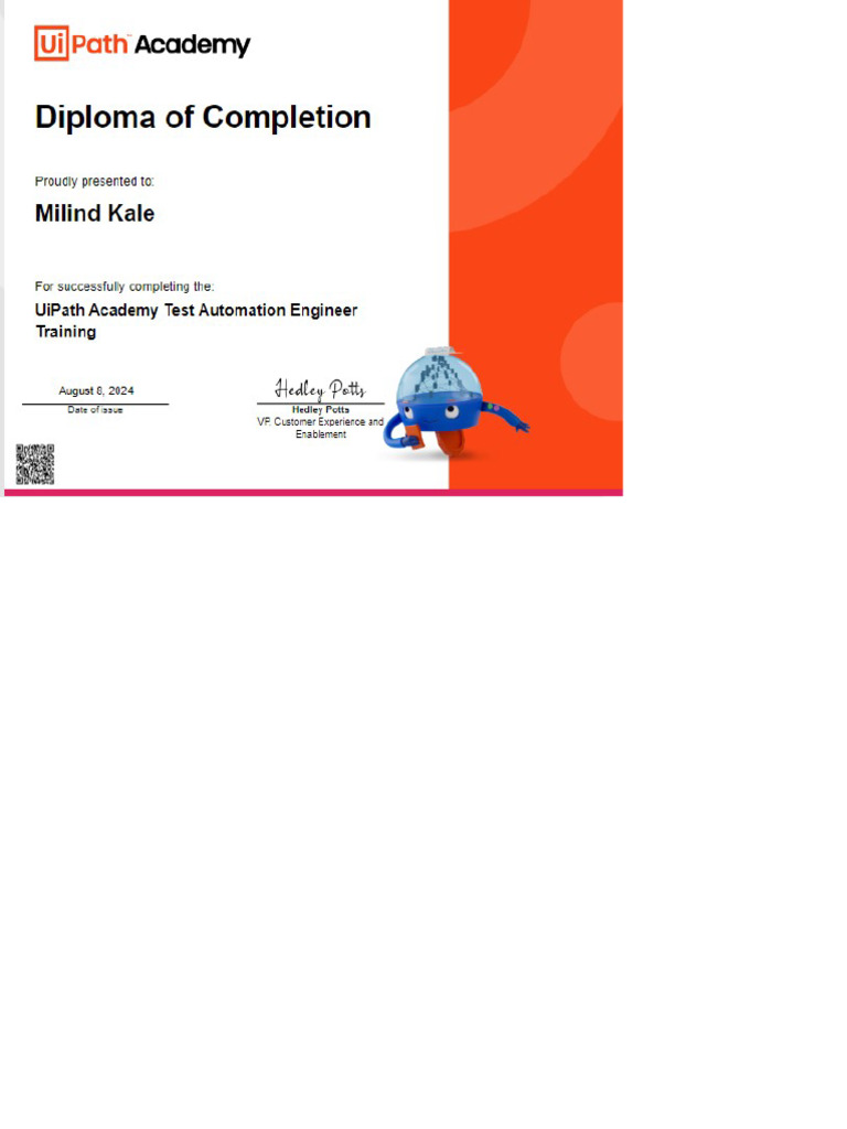 UiPath Academy Test Automation Engineer Training | PDF