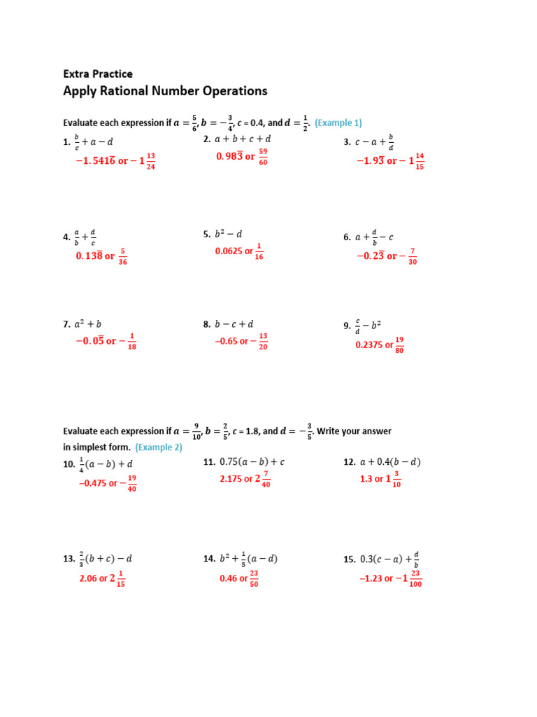 ANSWERS Lesson 4-6 Extra Practice | PDF | Chess | Chess Theory