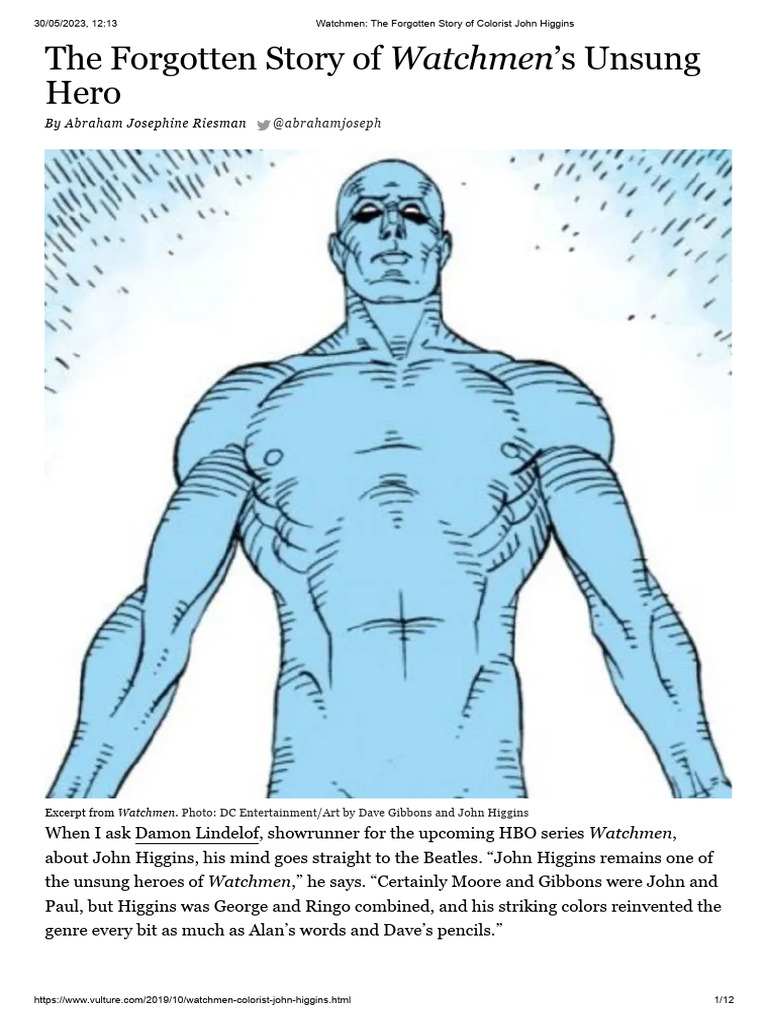 John Higgins: Watchmen's Unsung Colorist | PDF | Comics