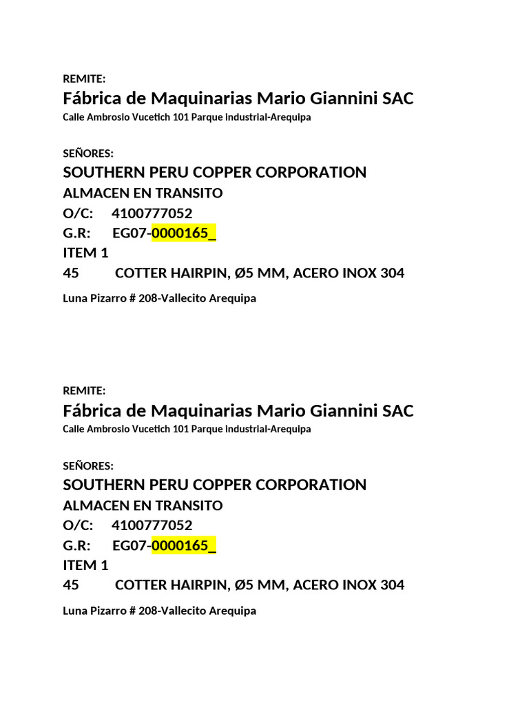 Rotulo Soporte y Placa SPCC | PDF