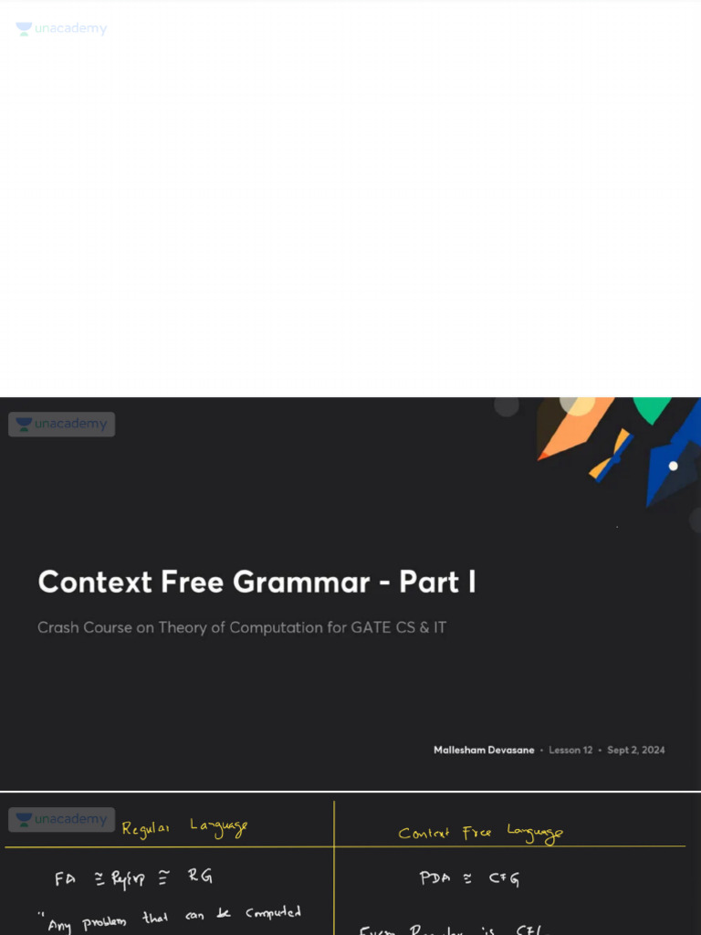 Context Free Grammar Part I With Anno | PDF
