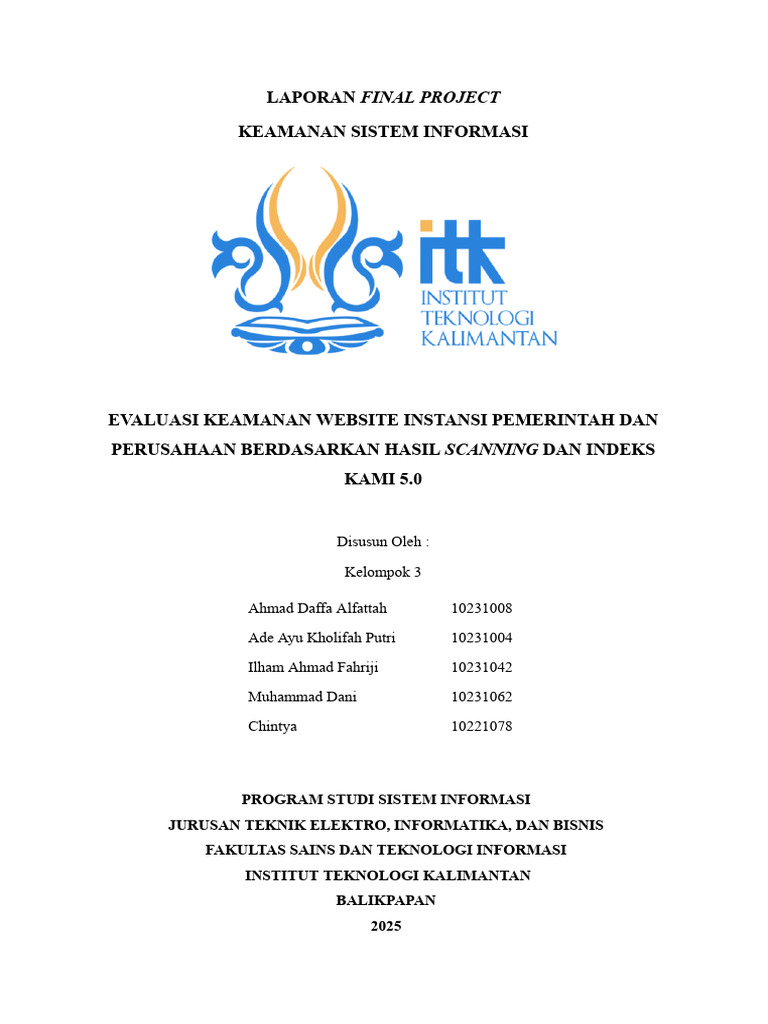 Laporan KSI Kelompok 3 (1) | PDF