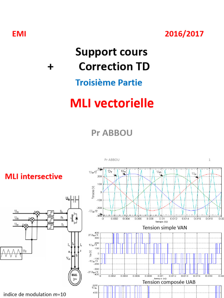 Modulation Vectorielle en Onduleurs | PDF | Onduleur | Électricité