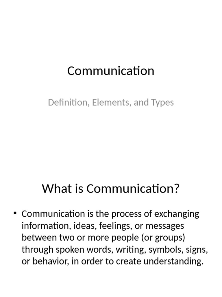 Understanding Communication Basics | PDF