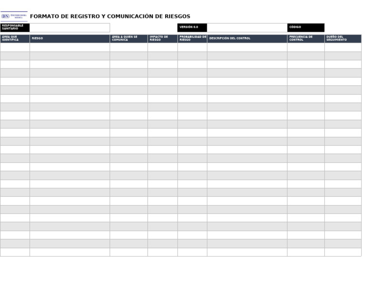 IC Risk Control Matrix Template 27139 ES | PDF