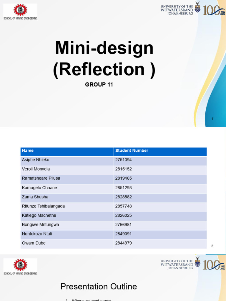Mini-Design Reflection: Lessons Learned | PDF