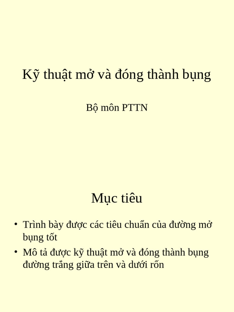LEC17.S3.3.MD - Kỹ thuật mổ và đóng thành bụng | PDF