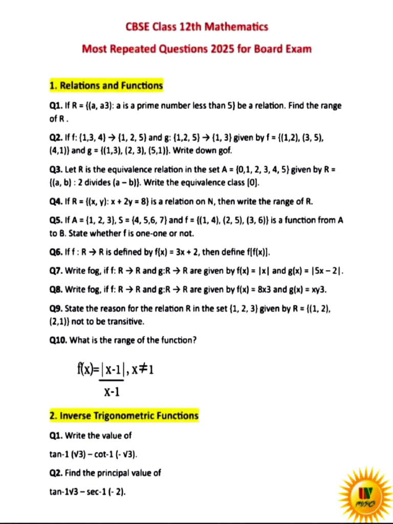 imp maths ques | PDF | Matrix (Mathematics) | Mathematical Objects