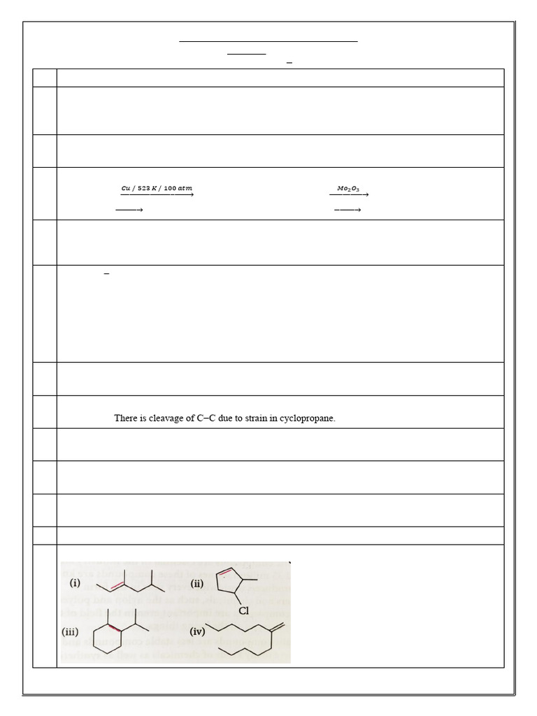 Alkanes (Worksheet II) | PDF | Hydrocarbons
