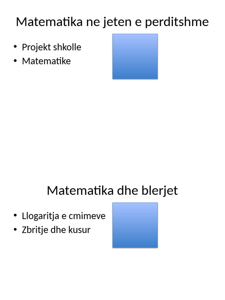 Matematika Ne Jeten e Perditshme | PDF
