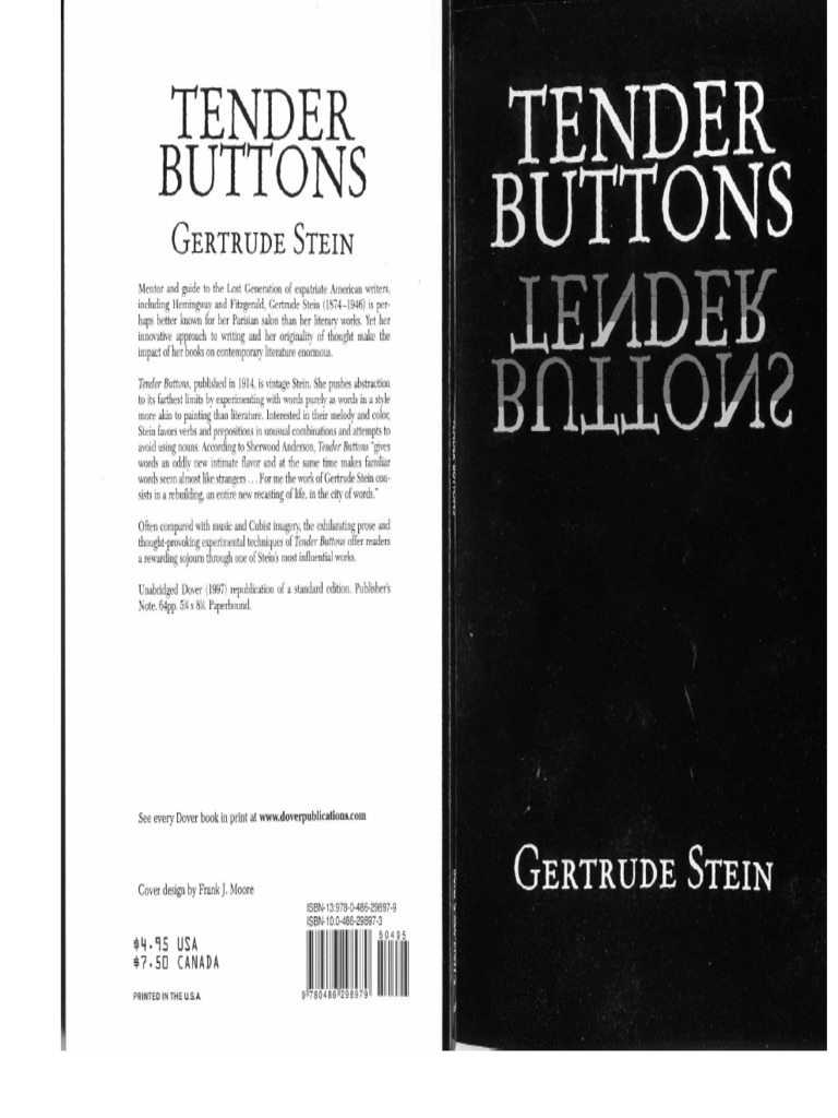 Stein Gertrude Tender Buttons 1997 | PDF