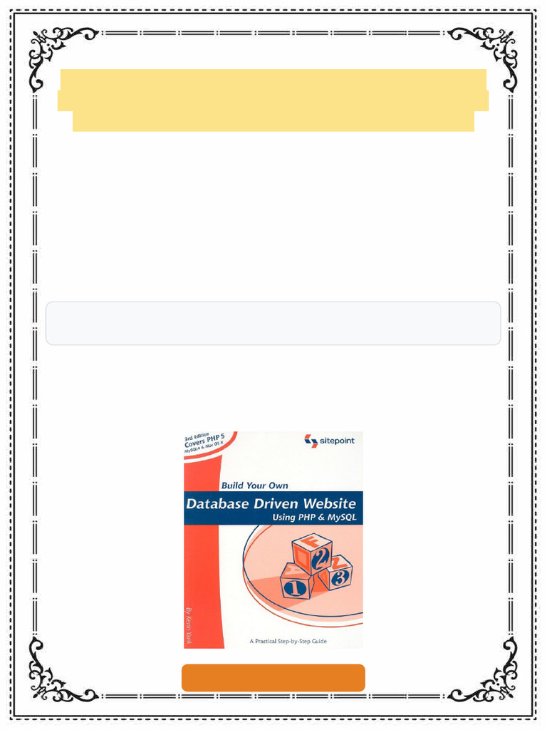 Build Your Own Database Driven Website Using PHP and MySQL 3rd Edition ...