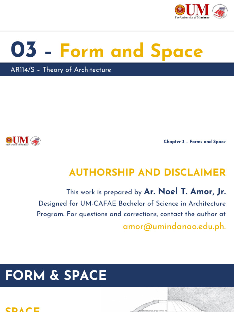 AR114S - 2058 - Chapter 03 - Forms and Space - AY 2024 25 | PDF