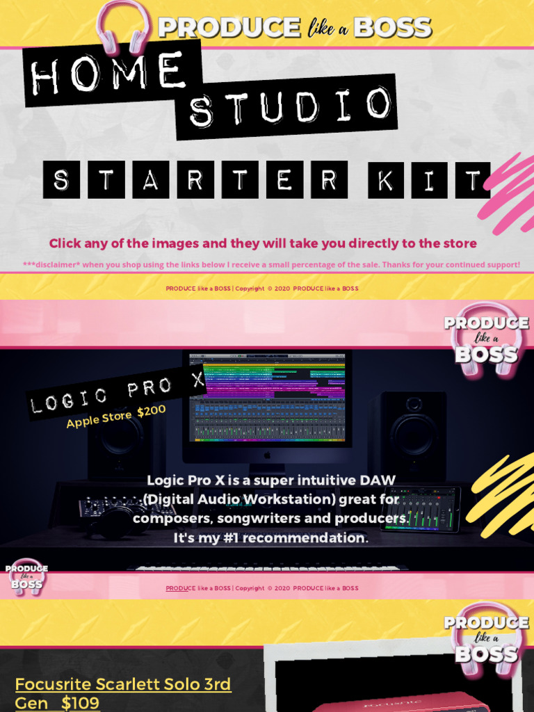 Home Studio Starter Kit WORKING | PDF