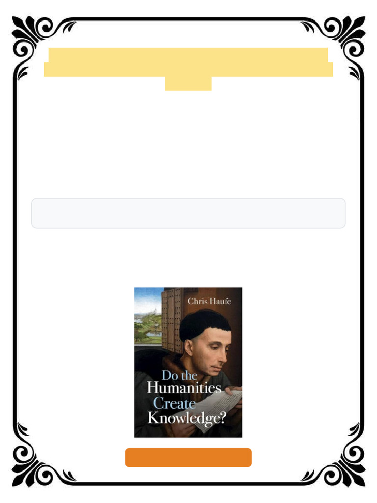 Do The Humanities Create Knowledge? 1st Edition Haufe Ebook Digital ...