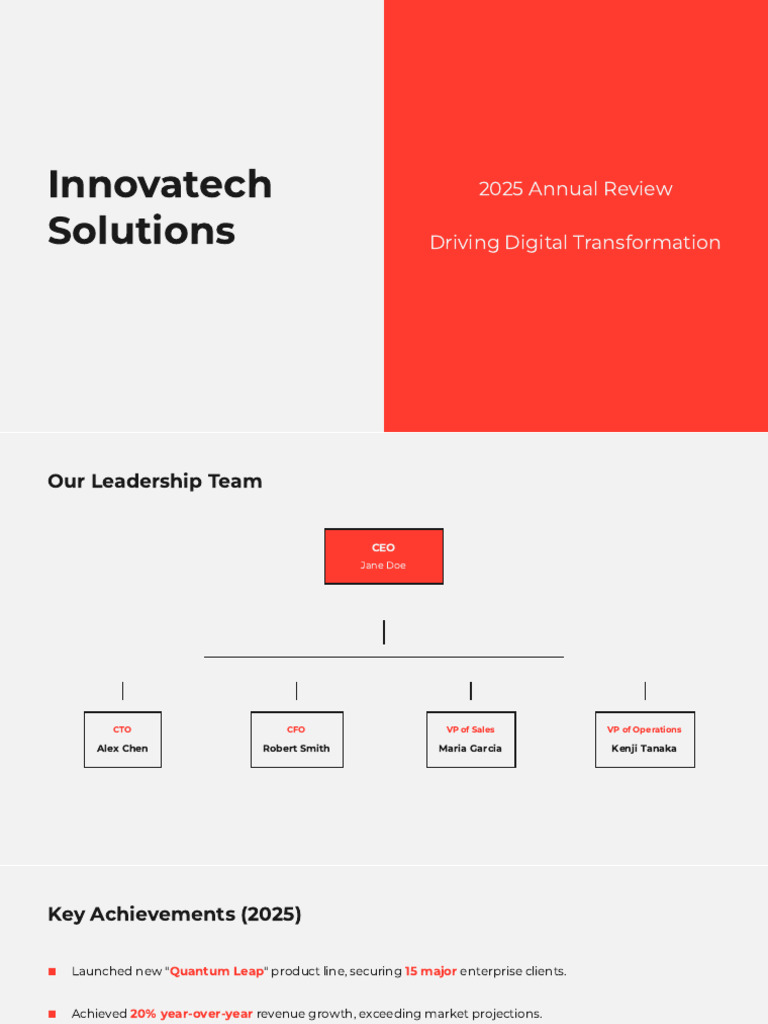 Innovatech Solutions - 2025 Annual Review | PDF | Business Intelligence ...