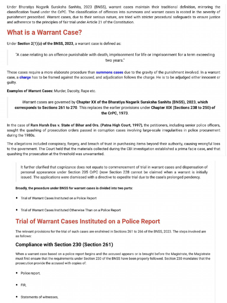 Warrant Cases | PDF
