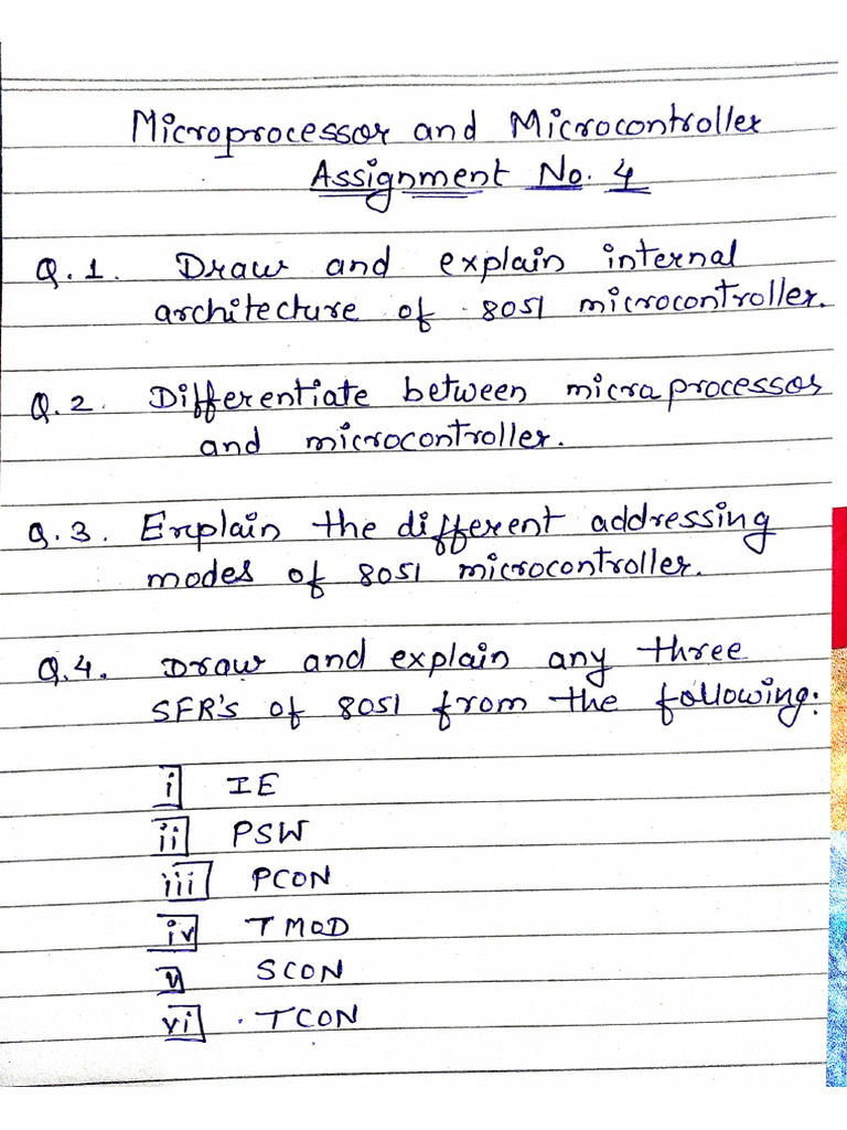 Assignment No. 4 Microcontroller | PDF
