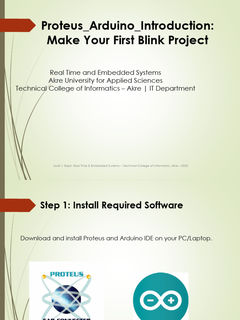 Lectue 1 Proteus Arduino Introduction Practical | PDF | Arduino | Software