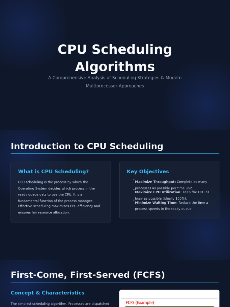 CPU Scheduling Algorithms | PDF | Scheduling (Computing) | Software ...