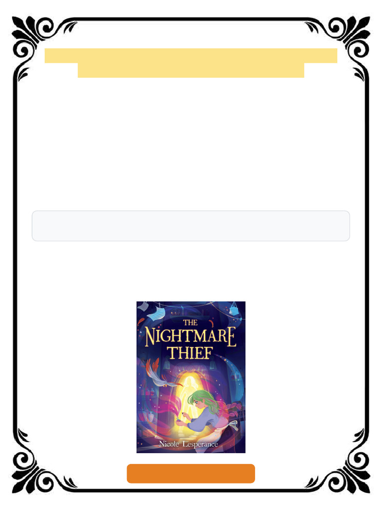 The Nightmare Thief Series, Book 1 Nicole Lesperance ebook optimized ...