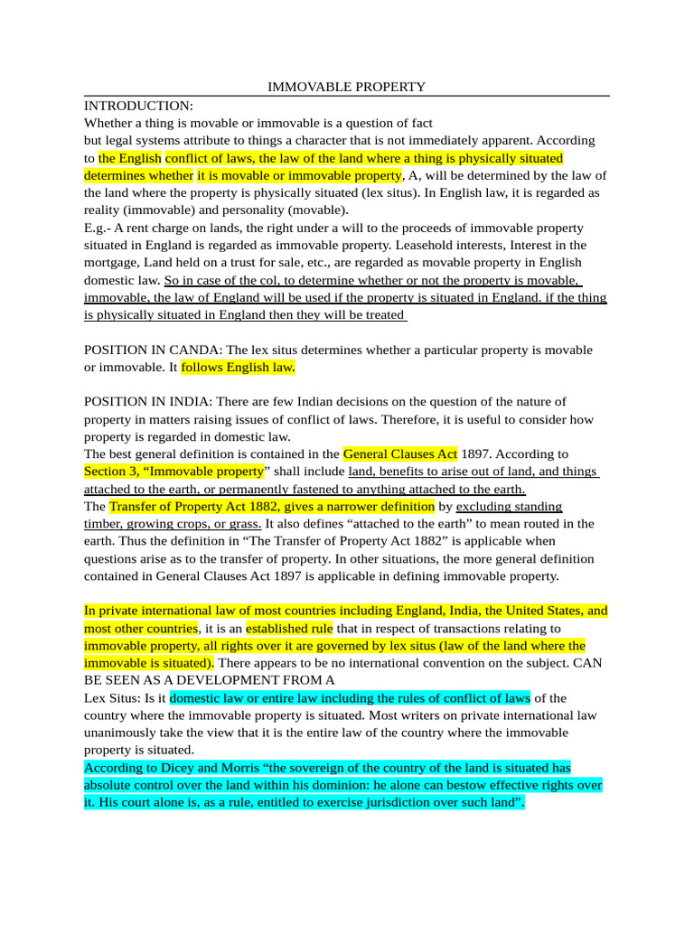 Col Notes | PDF | Will And Testament | Choice Of Law