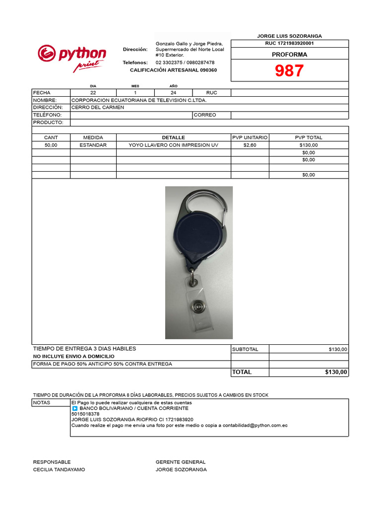 Python Cotizacion 987 (1) | PDF