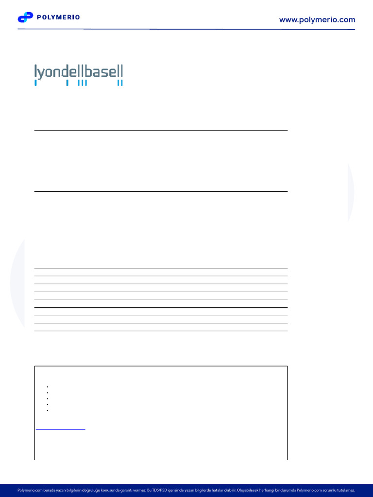 TPO - LYONDELLBASELL - Hostacom TKS716D - Polymerio | PDF | Medical ...