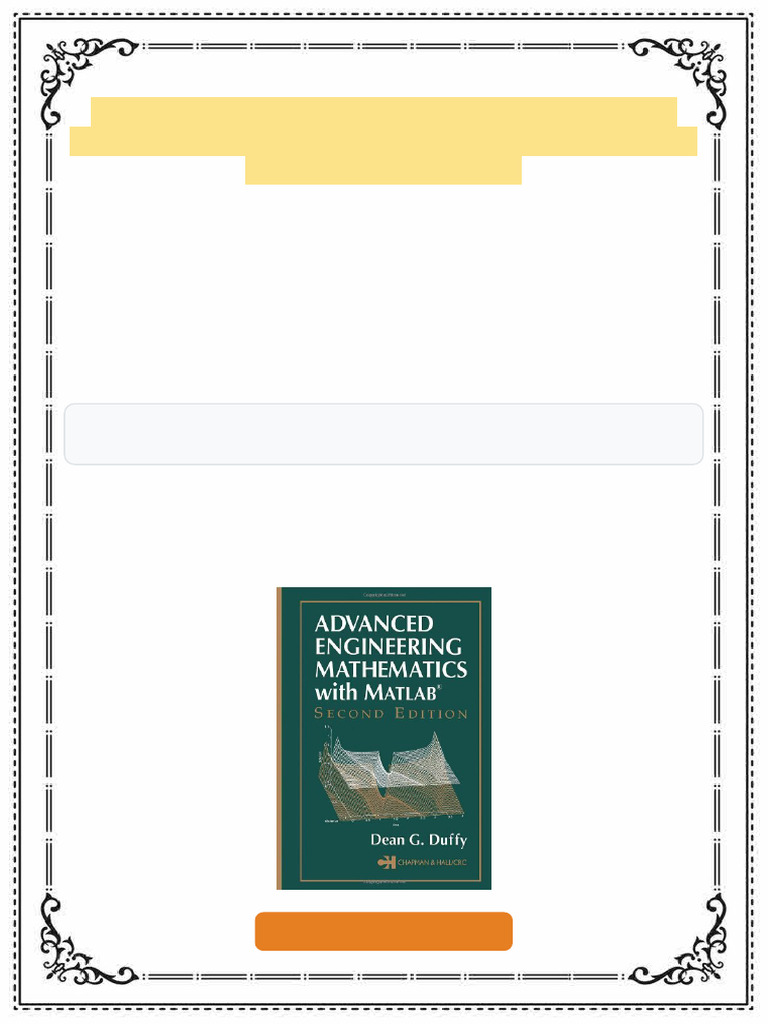 Advanced engineering mathematics with MATLAB 2nd Edition Dean G. Duffy ...