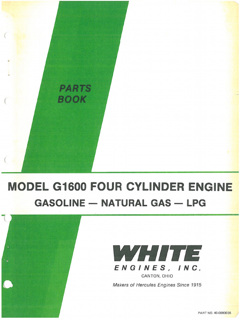 White G1600 Parts Book | PDF