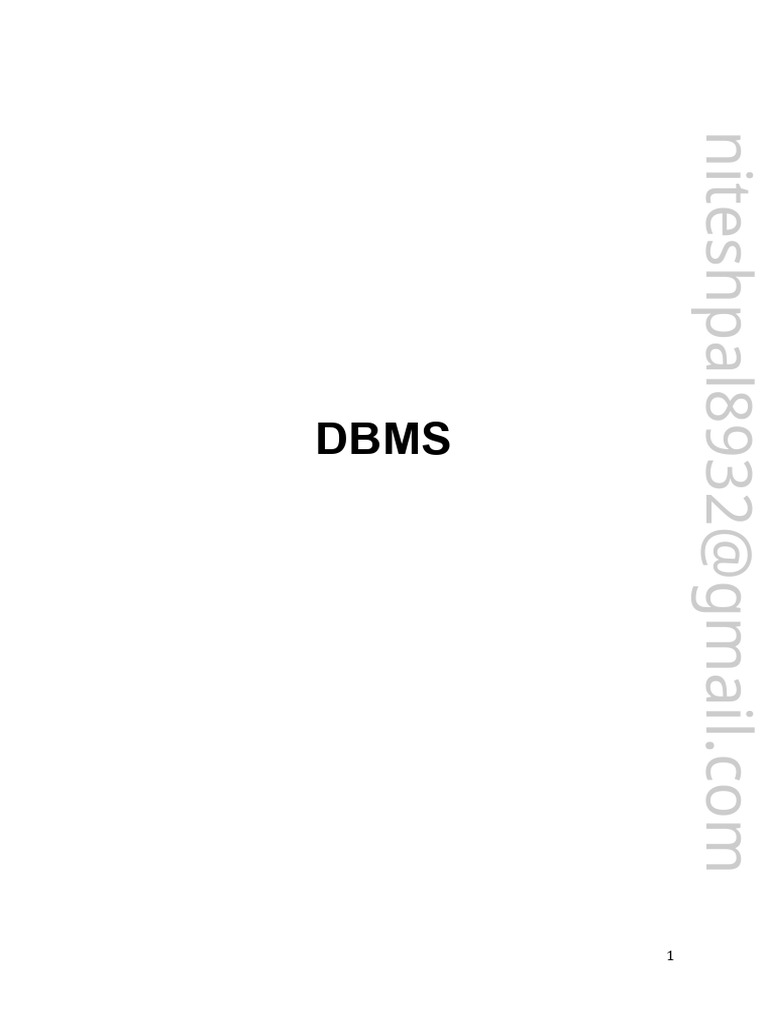 Essential DBMS Concepts and Models | PDF | Databases | Database Index