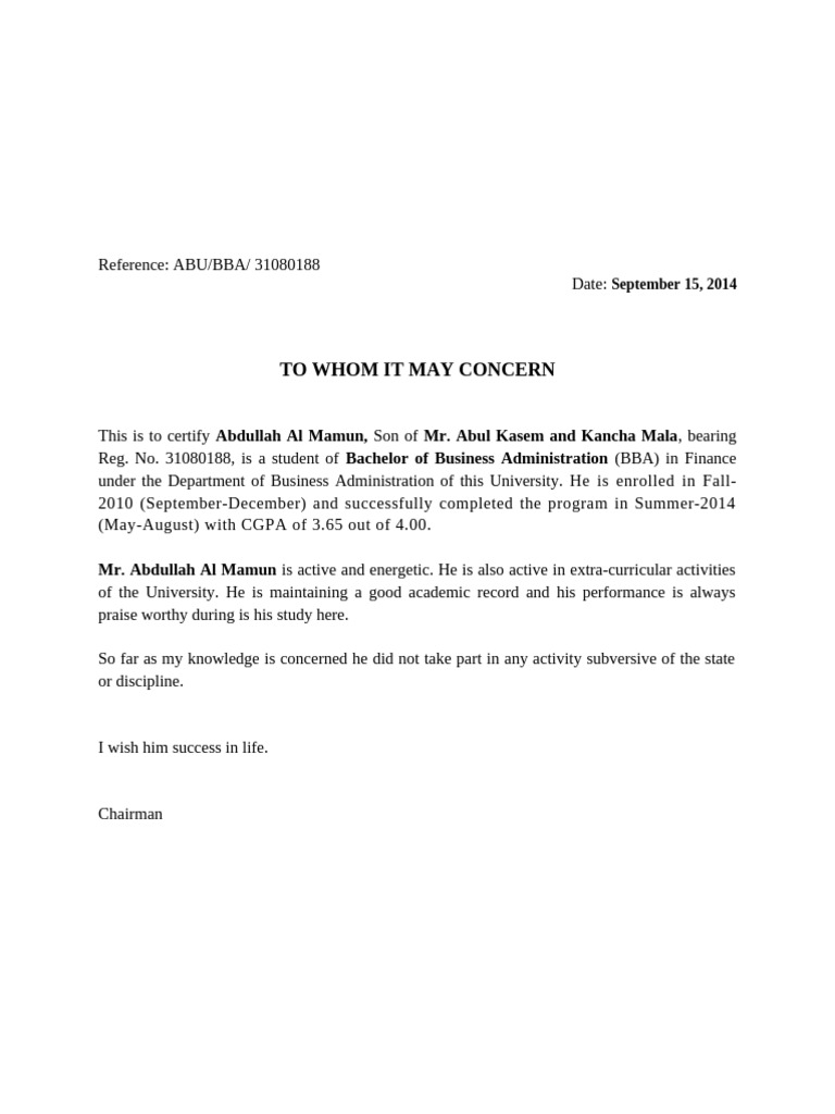 Abdullah Al Mamun Finc BBA Fall 10 | PDF