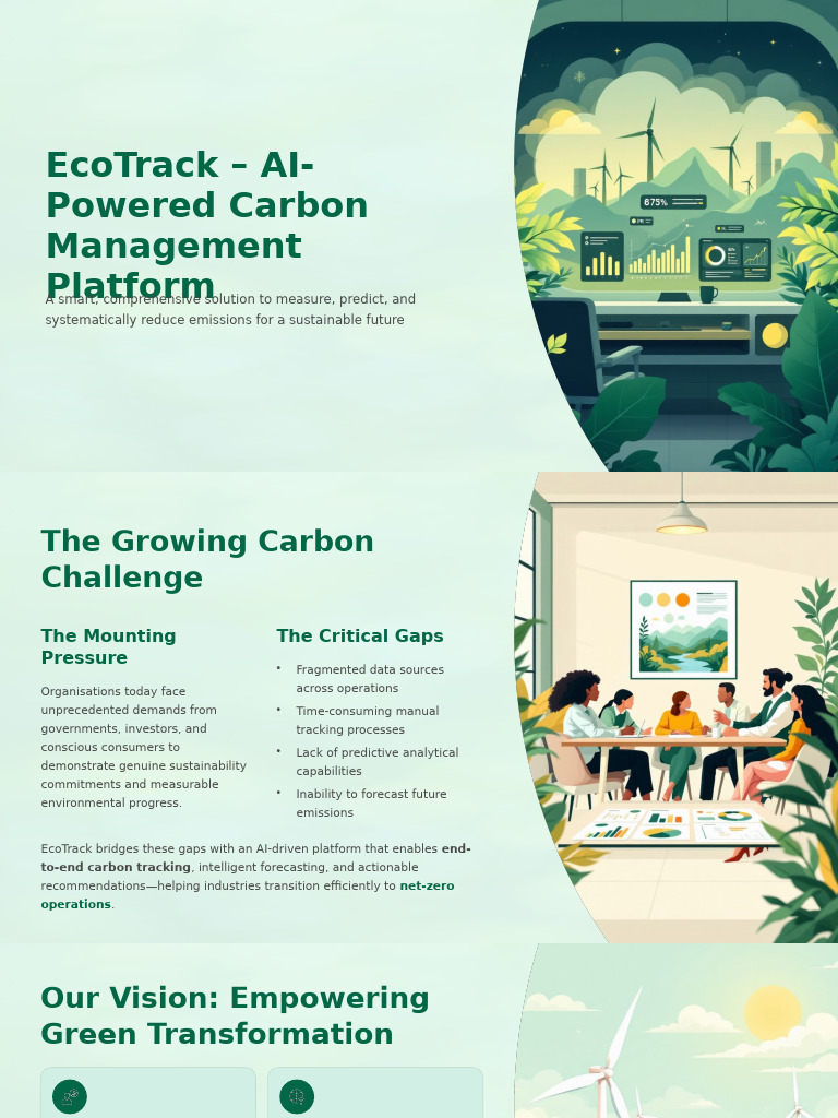 EcoTrack AI Powered Carbon Management Platform | PDF | Sustainability ...