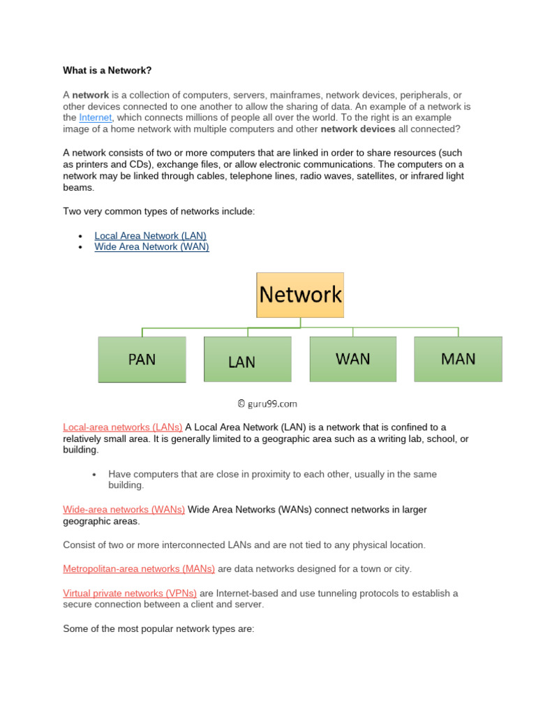 Understanding Network Types and Topologies | PDF | Network Topology ...